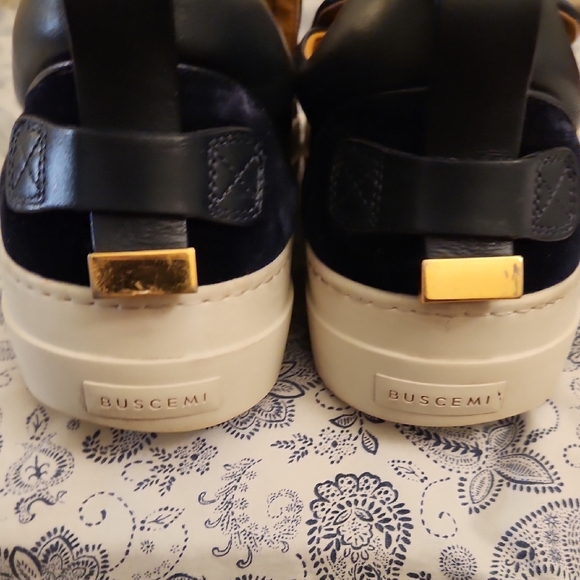 Buscemi | Shoes | Buscemi Black And White Sneakers With Gold Accents ...